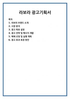 라보라 광고기획서-1페이지