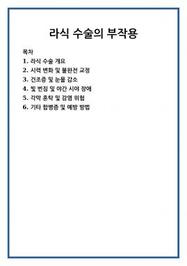 라식 수술의 부작용-1페이지