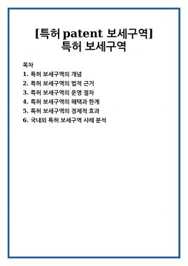 [특허patent 보세구역] 특허 보세구역-1페이지
