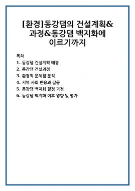 [환경]동강댐의 건설계획&과정&동강댐 백지화에 이르기까지-1페이지