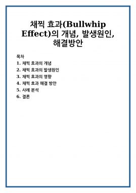 채찍 효과(Bullwhip Effect)의 개념, 발생원인, 해결방안-1페이지