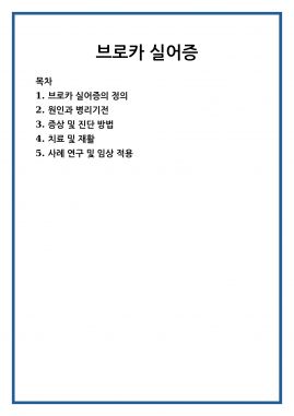 브로카 실어증-1페이지