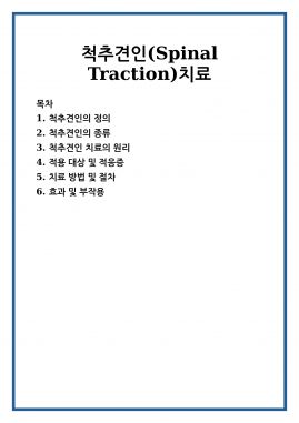 척추견인(Spinal Traction)치료-1페이지