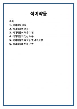 석이약물 레포트 자료-1페이지