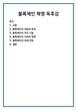 블록체인 혁명 독후감-1페이지