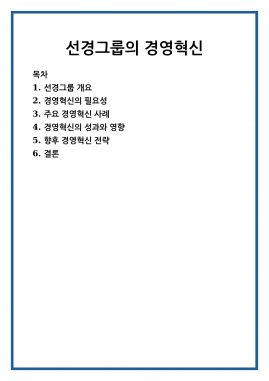 선경그룹의 경영혁신-1페이지