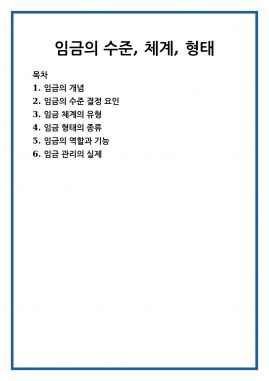 임금의 수준, 체계, 형태-1페이지