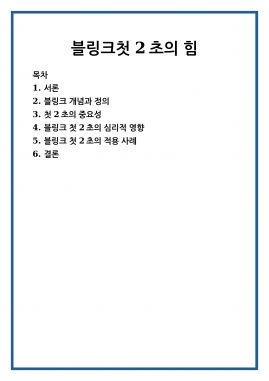 블링크첫 2초의 힘-1페이지