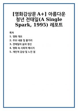 [영화감상문] 아름다운 청년 전태일(A Single Spark, 1995)-1페이지