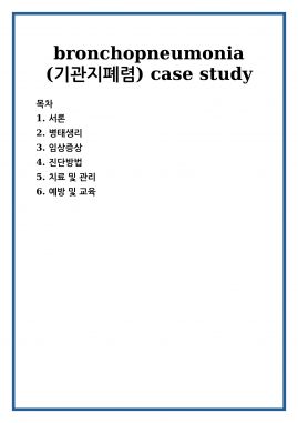 bronchopneumonia (기관지폐렴) case study-1페이지