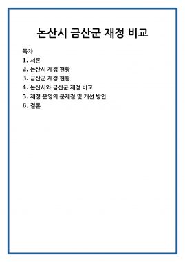 논산시 금산군 재정 비교-1페이지