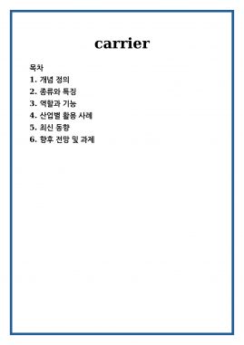 carrier 레포트 자료-1페이지