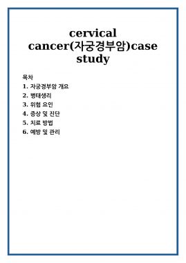 cervical cancer(자궁경부암)case study-1페이지