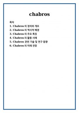 chabros 레포트 자료-1페이지