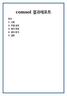 comsol 결과레포트-1페이지