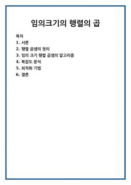 임의크기의 행렬의 곱-1페이지
