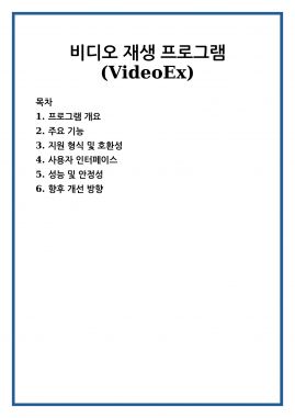 비디오 재생 프로그램 (VideoEx)-1페이지