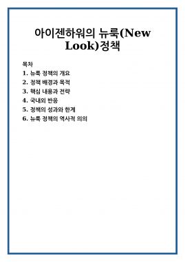 아이젠하워의 뉴룩(New Lo)정책-1페이지