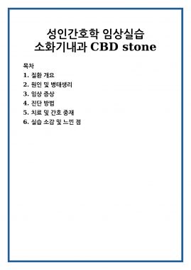 성인간호학 임상실습 소화기내과 CBD stone-1페이지