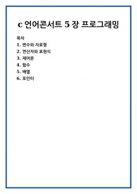 c언어콘서트 5장 프로그래밍-1페이지
