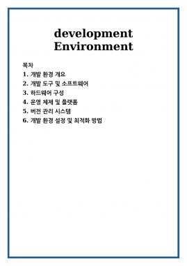 development Environment-1페이지