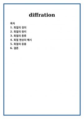 diffration 레포트 자료-1페이지