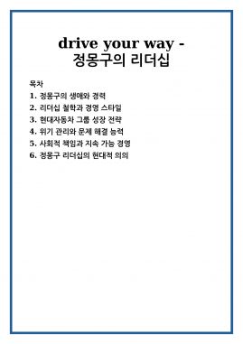 drive your way - 정몽구의 리더십-1페이지