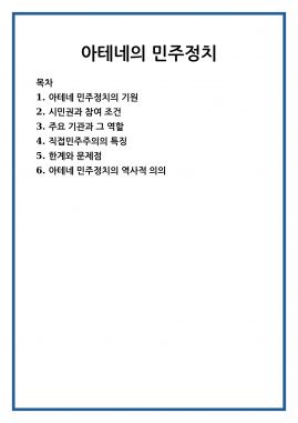 아테네의 민주정치-1페이지