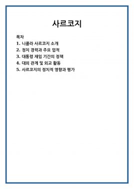 사르코지 레포트 자료-1페이지