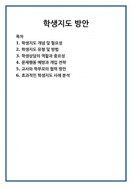 학생지도 방안-1페이지