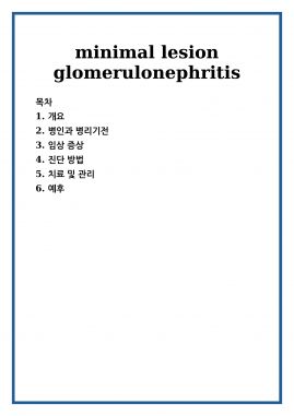 minimal lesion glomerulonephritis-1페이지