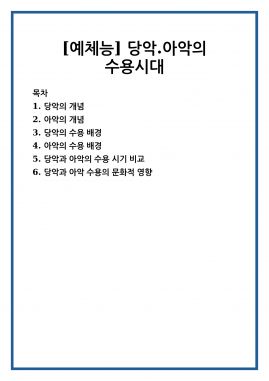 [예체능] 당악.아악의 수용시대-1페이지