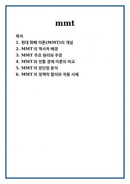 mmt 레포트 자료-1페이지