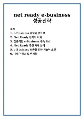 net ready e-business성공전략-1페이지