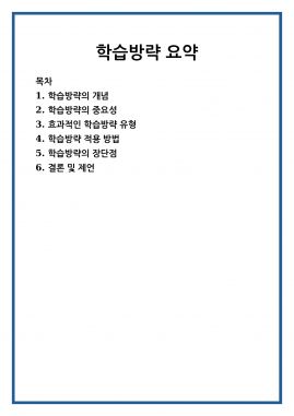 학습방략 요약-1페이지