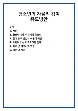 청소년의 자율적 참여 유도방안-1페이지
