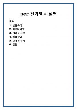 pcr 전기영동 실험-1페이지
