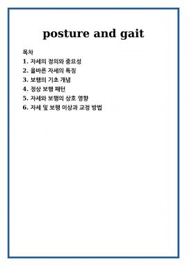 posture and gait 레포트 자료-1페이지