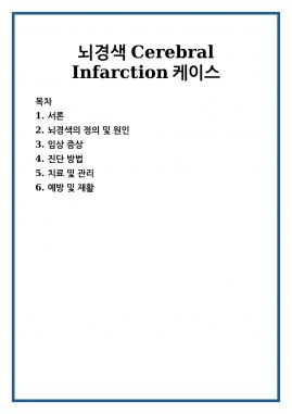 뇌경색 Cerebral Infarction케이스-1페이지