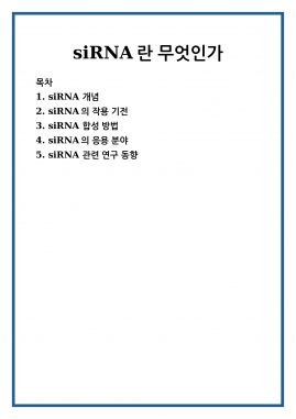 siRNA란 무엇인가-1페이지