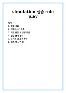 simulation 실습 role play-1페이지