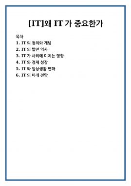 [IT]왜 IT가 중요한가-1페이지