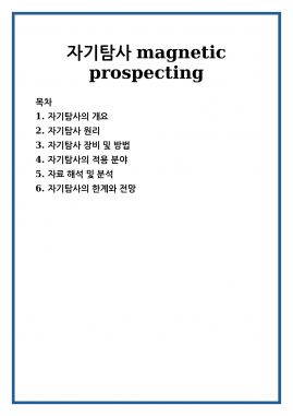 자기탐사 magnetic prospecting-1페이지