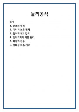물리공식 레포트 자료-1페이지