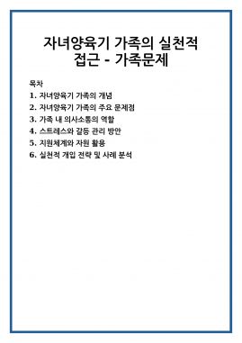 자녀양육기 가족의 실천적 접근 - 가족문제-1페이지