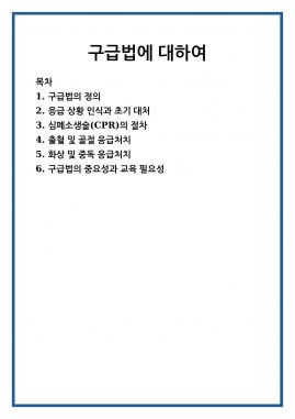 구급법에 대하여-1페이지