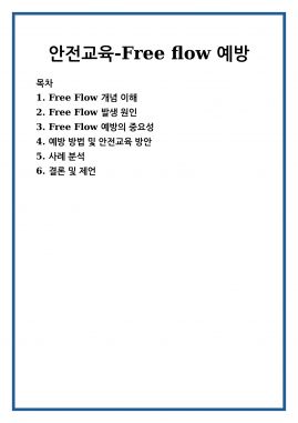 안전교육-Free flow 예방-1페이지