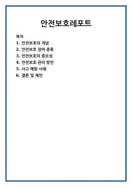 안전보호레포트-1페이지