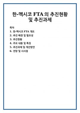 한-멕시코 FTA의 추진현황 및 추진과제-1페이지