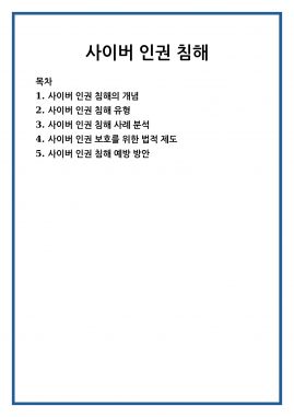 사이버 인권 침해-1페이지